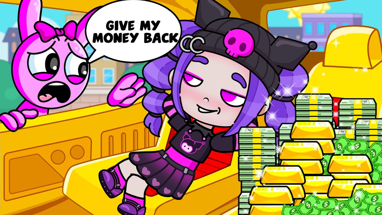 Kuromi Steals Money From Her Lifesaver | My Melody, Kuromi, Hello Kitty ...