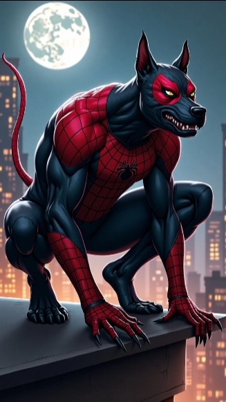 pit bull and spider man hybrid video #trending #marvel #shorts #hybrid ...