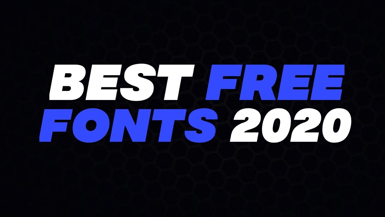 Best Free Fonts(2020) - YouTube