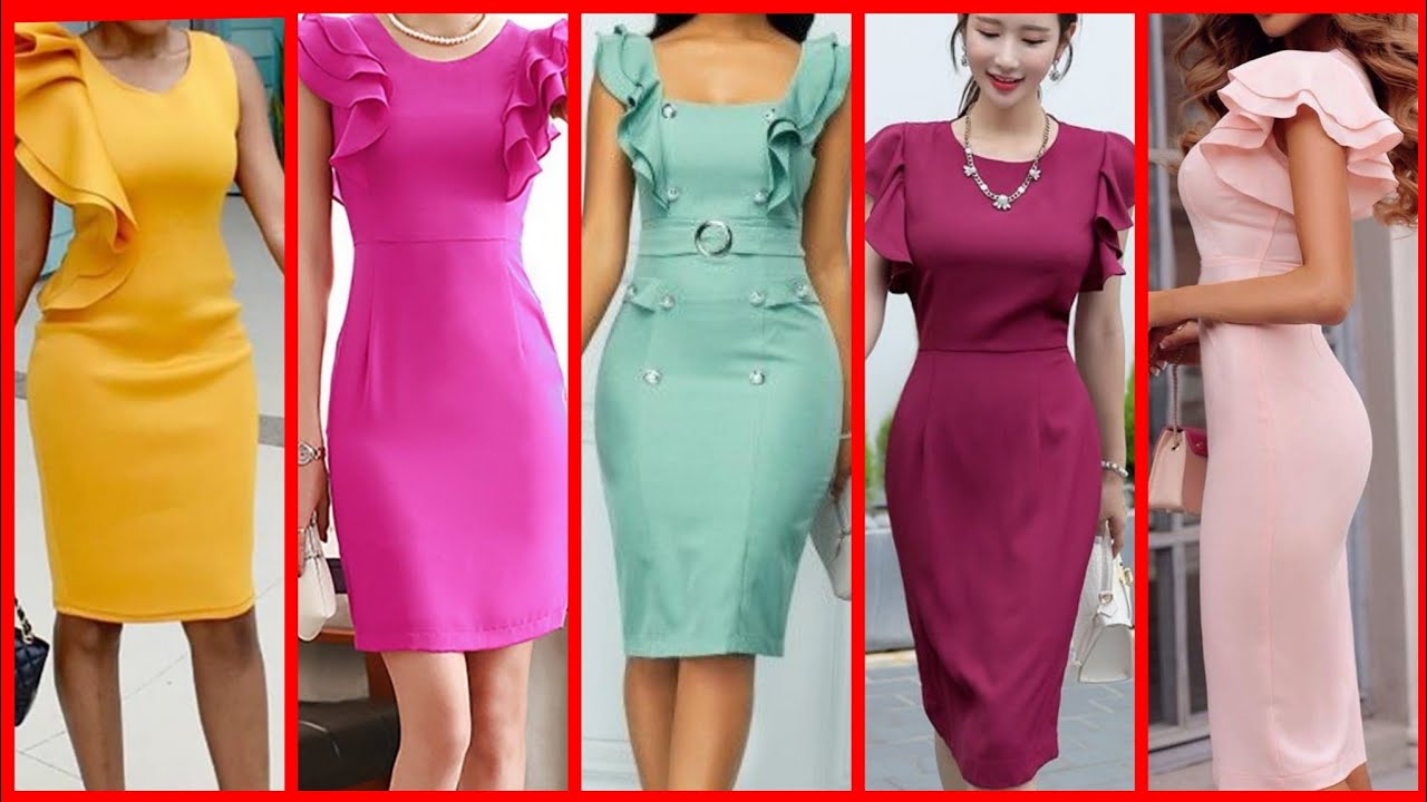 on trending & stylish formal professional women bodycon party wear ...