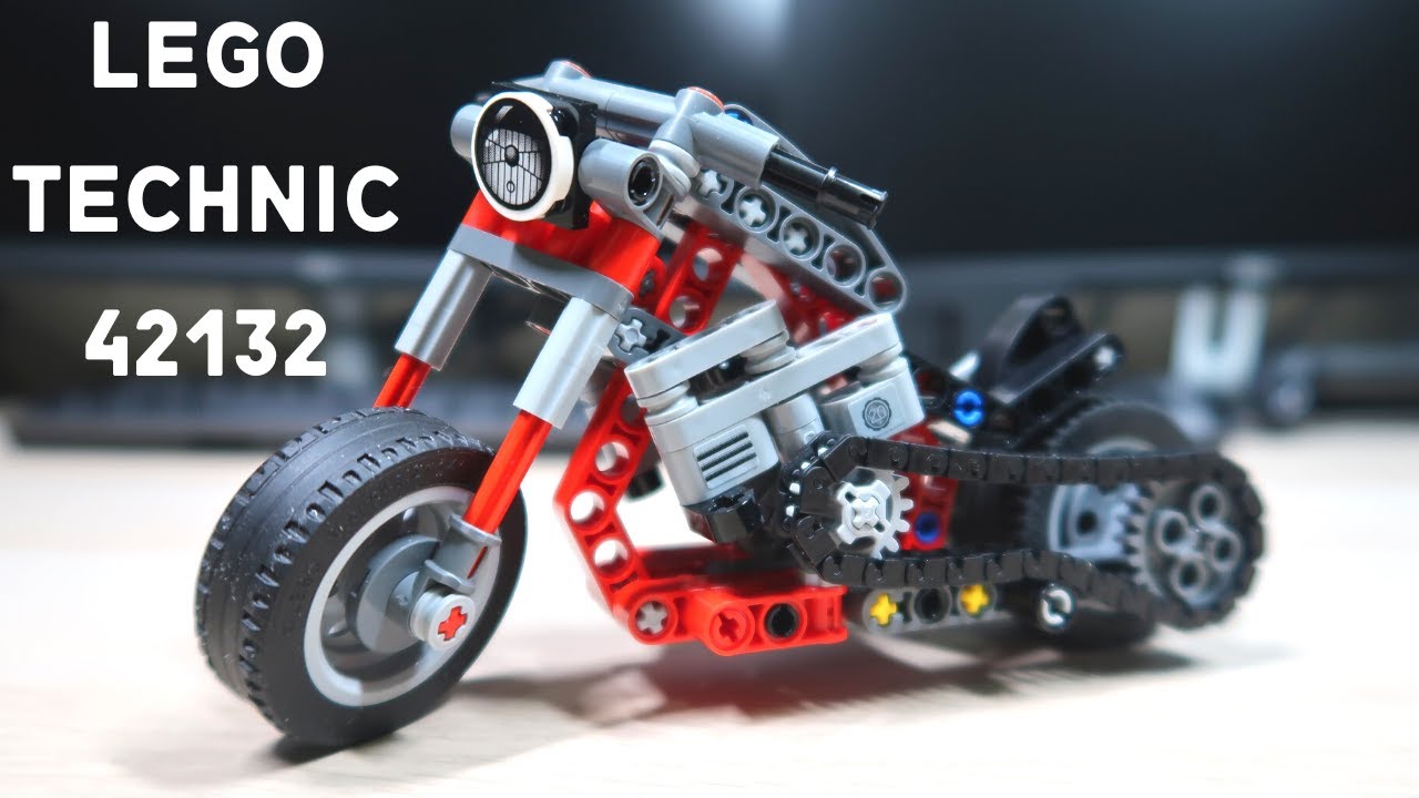 LEGO TECHNIC MOTORCYCLE 42132 unbox and speed build - YouTube