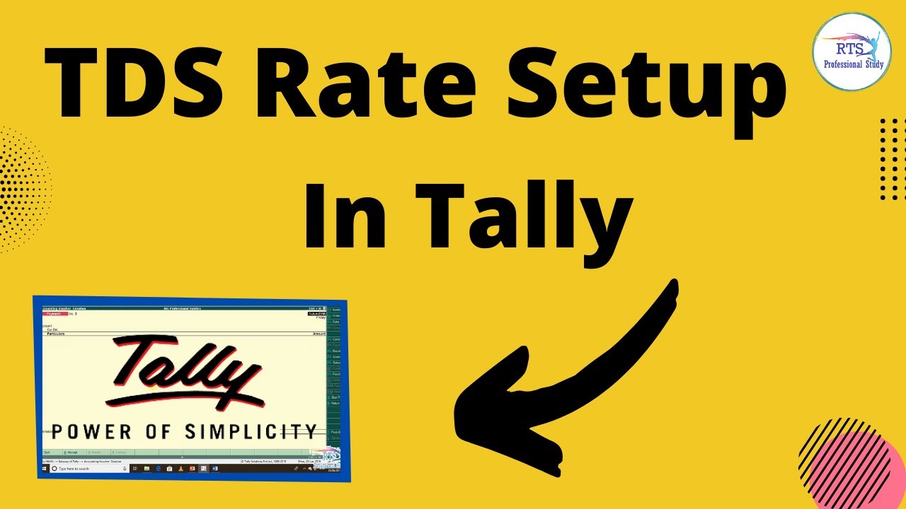 TDS Rate Setting in Tally | How to set New TDS rate in tally - YouTube