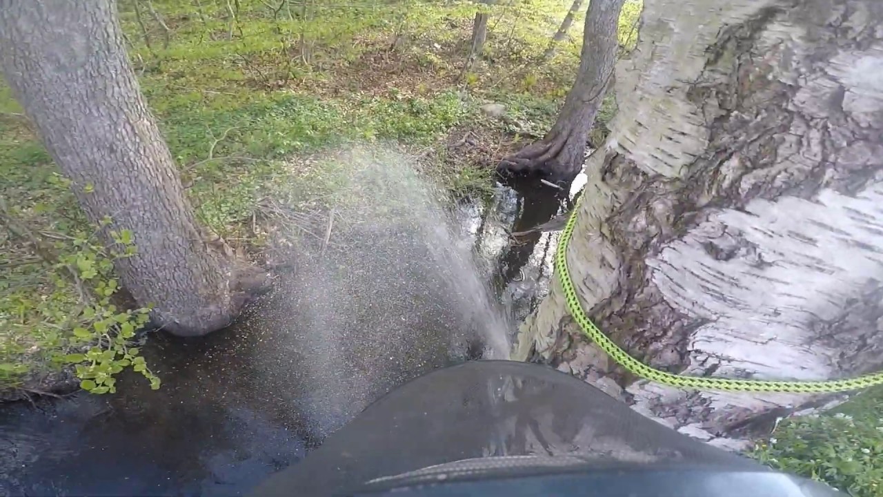 Tree Felling water splash - YouTube
