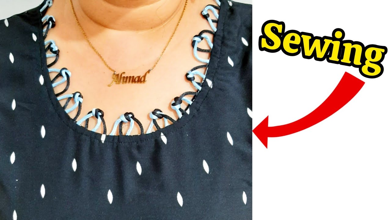 Easy sewing of Indian collar: Professional sewing of Indian collar with ...