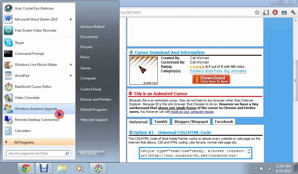 Cursors-4u tutorial - YouTube