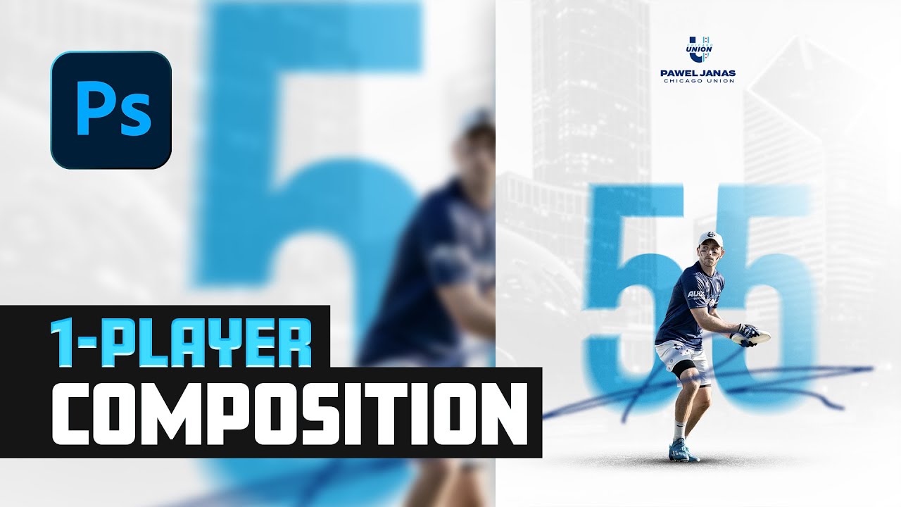 Sports Photoshop Tutorial | One-Player Poster Composition - YouTube
