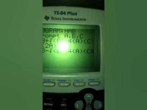 How to program quadratic formula into TI 84 - YouTube