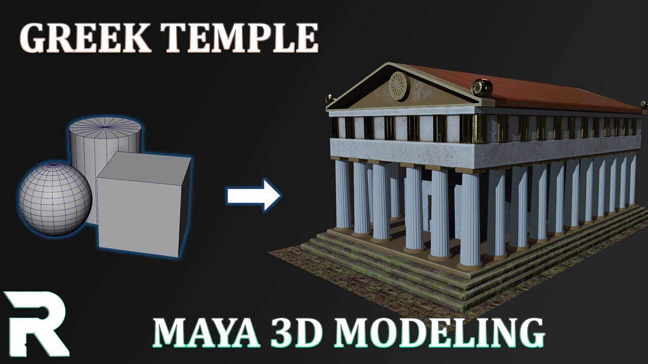 3D Modeling a Greek Temple in Maya | Beginner friendly Tutorial - YouTube
