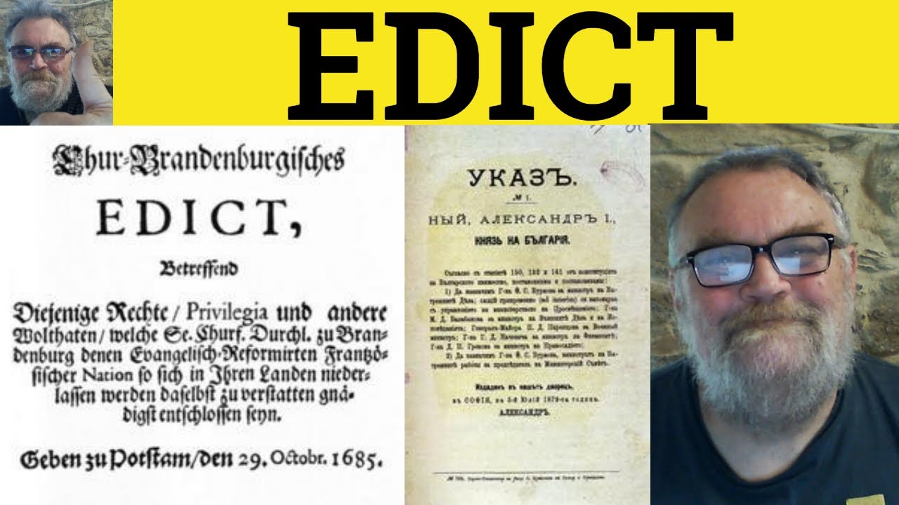 🔵 Edict Meaning - Edict Examples - Edict Definition - Formal English ...