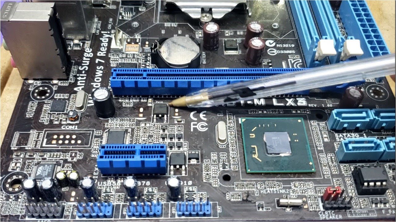 PCH em curto. Exemplo de diagnóstico. ASUS P8H61. (Asus Motherboard ...