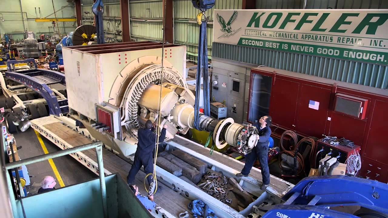 60 Ton Generator delivery and unloaded for repair. - YouTube