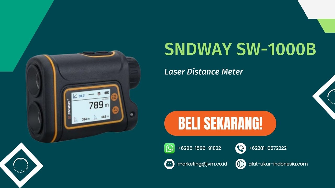 📏JUAL!! Laser Distance Meter SNDWAY SW-1000B | WA 085-1596-91822 - YouTube