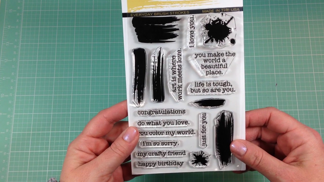 Introduction to the Brush Strokes Stamp Set - YouTube