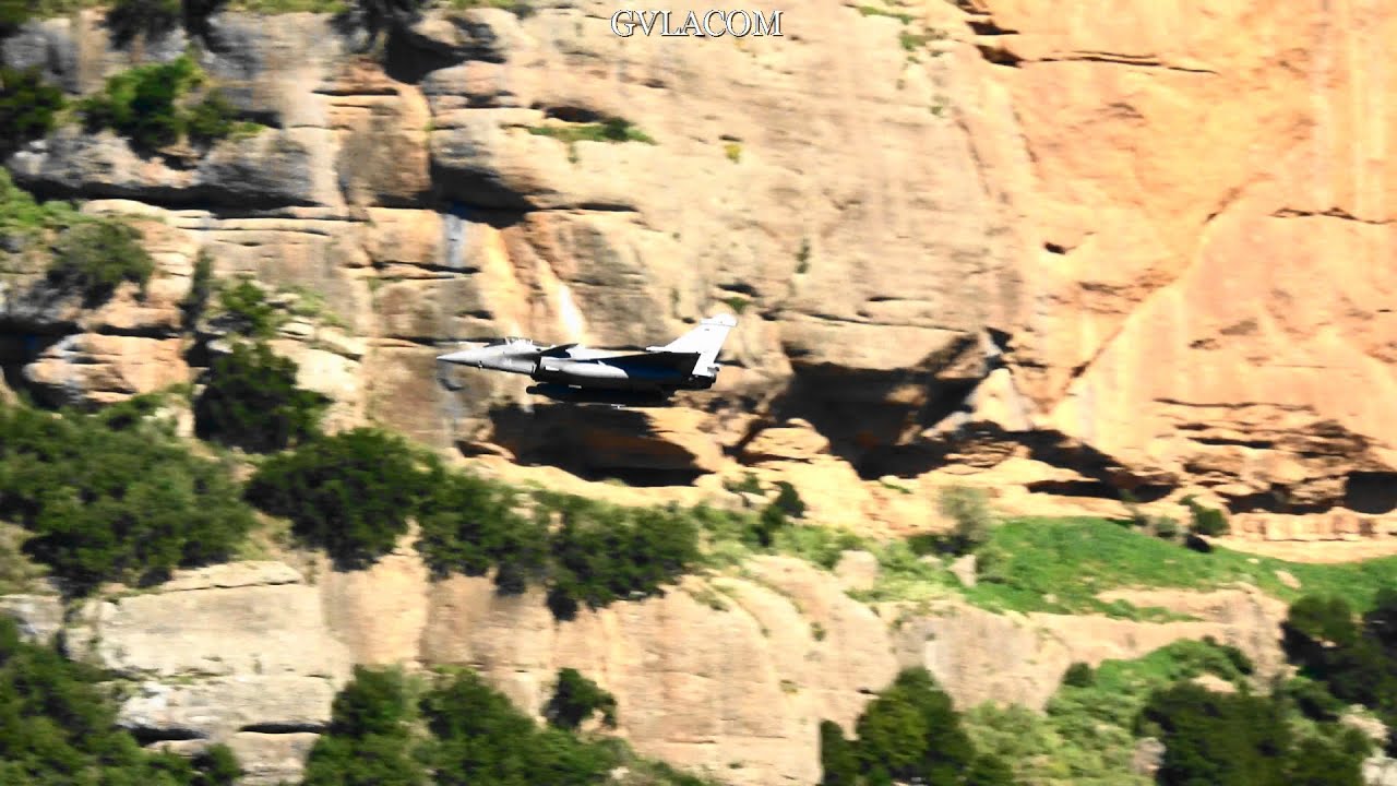 Low level flight French Navy Dassault Rafale M at Iniochos 2024 - YouTube