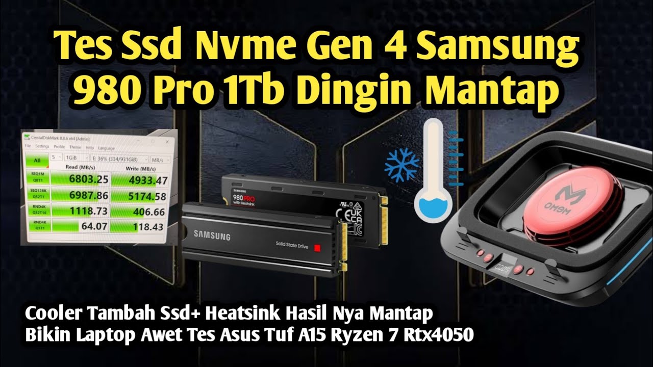 Review SSD NVME m2 pcie Gen 4 Samsung 980 Pro 1Tb Heatsink + Cooler ...