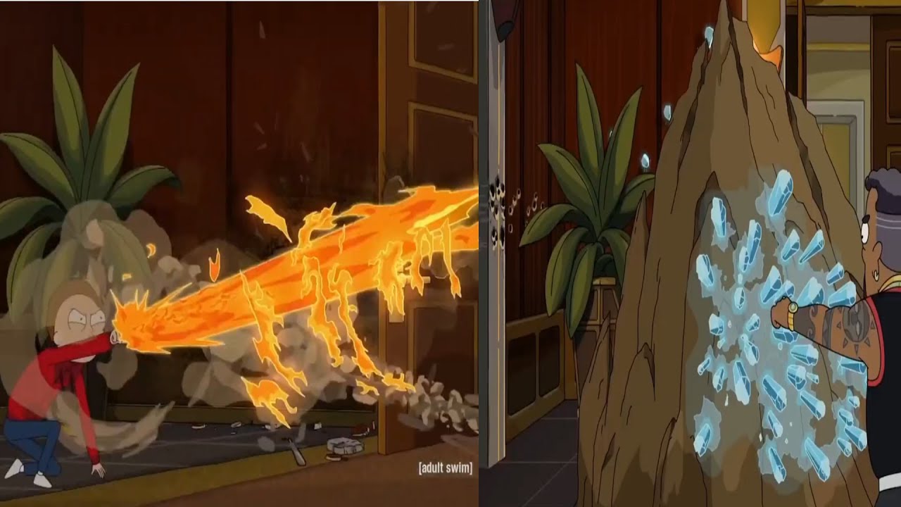 Morty Fire And Earth Moveset Comparison | Rick And Morty vs Multiversus ...