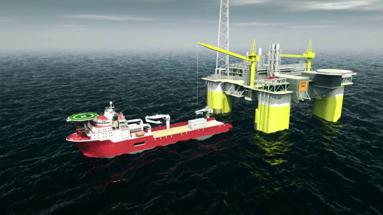 Lift off from supply vessel and onto offshore rig using Cranemaster ...