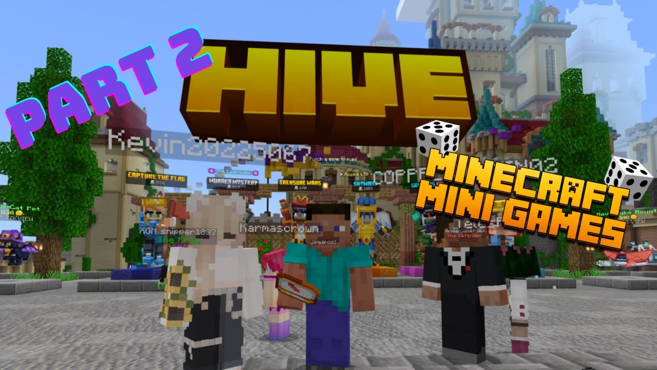 Minecraft The Hive Block Party Mini Game With @Aubrey69813 Part 2 ...