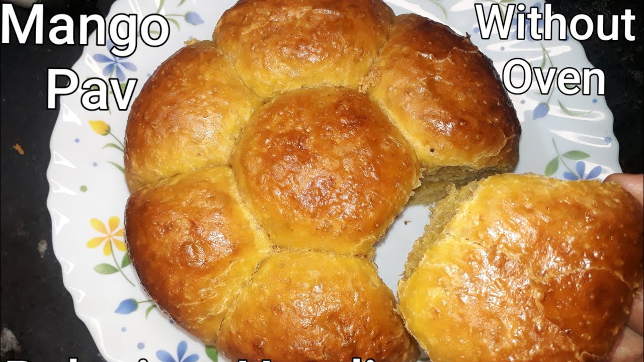 Super Soft And Fluffy MANGO PAV Recipe | Without Oven Pav Recipe ...