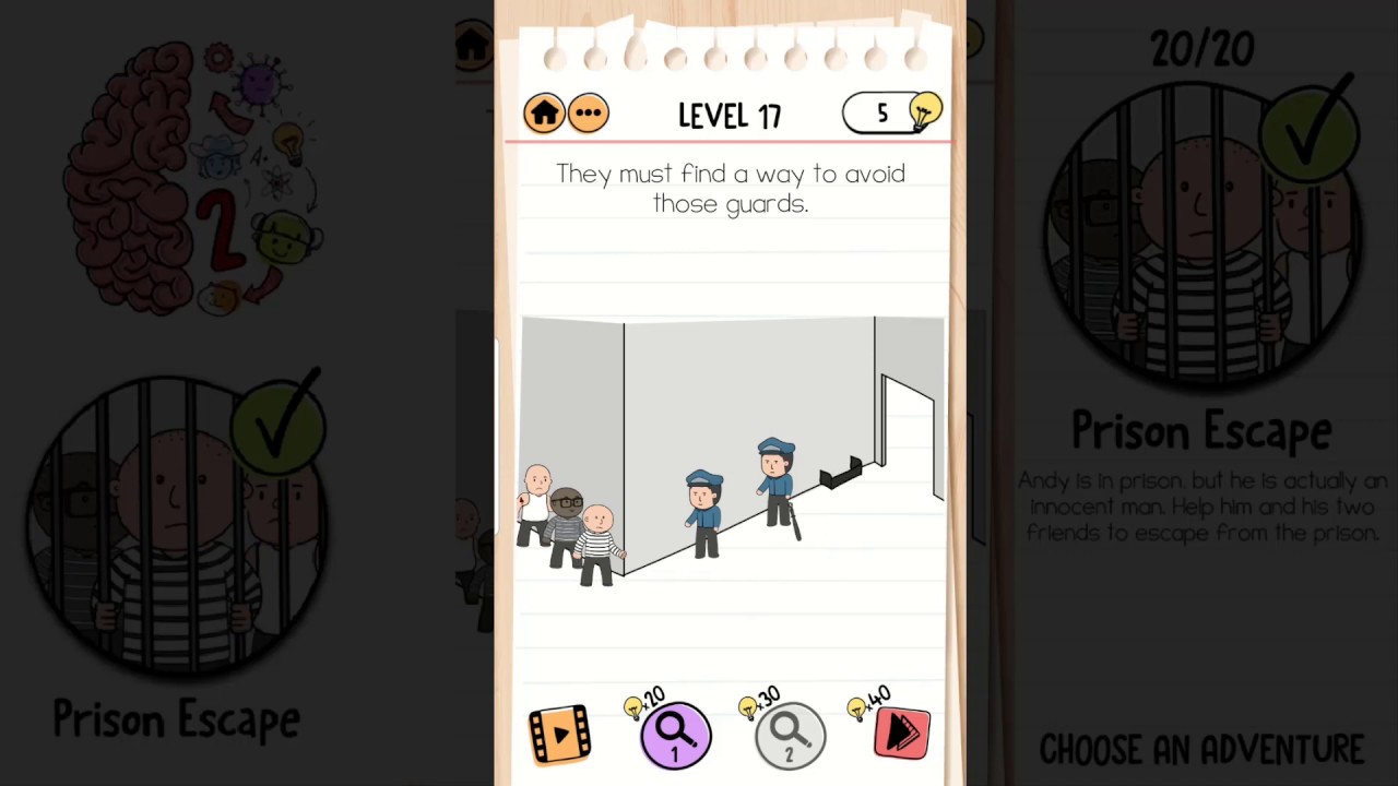 Brain Test 2 Level 17 Prison Escape - YouTube