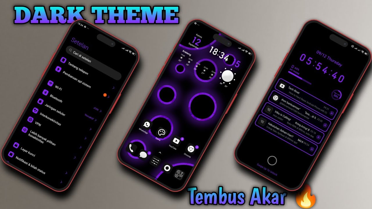 KEREN GAK TUH !! 2 Rekomendasi Tema Xiaomi HyperOs Dark Mode Tembus ...