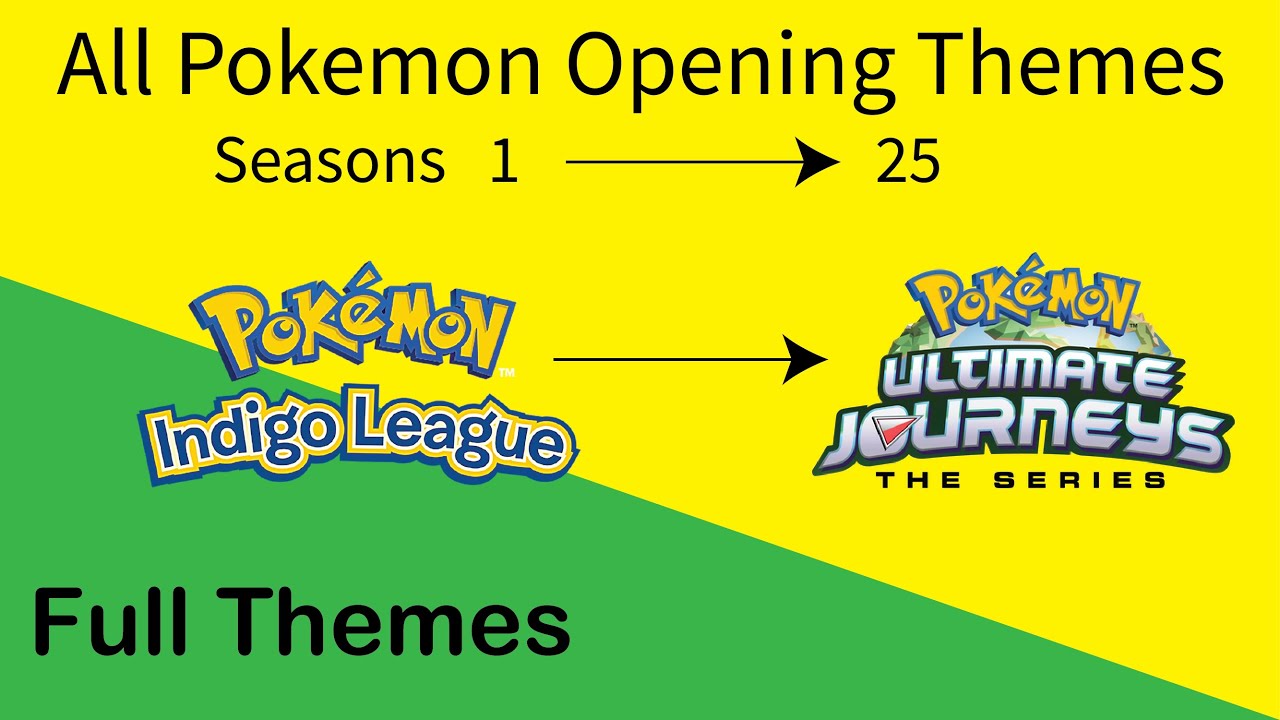 All 25 Pokémon Seasons Opening FULL THEMES | Season 1 - 25 | Including ...