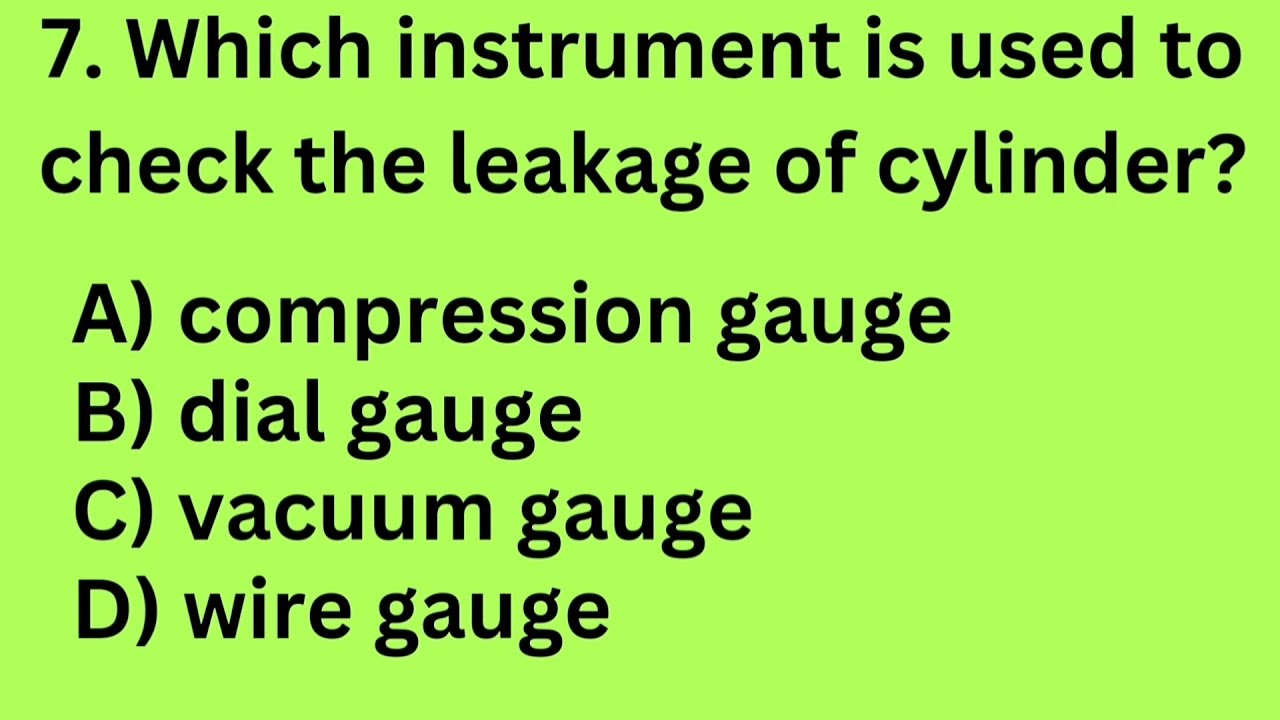 Quiz| AUTOMOBILE ENGINEERING AND ITI QUESTION AND ANSWERS | ENGINE ...