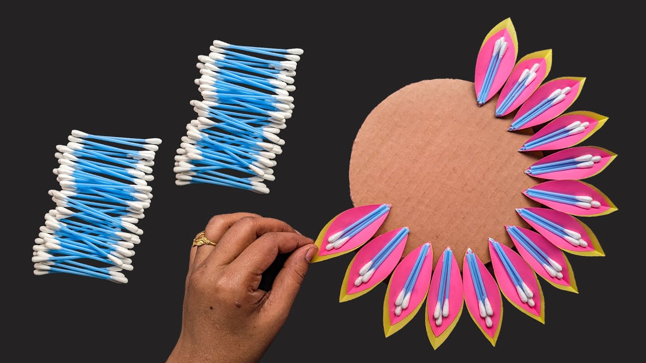 Unique Wall Hanging Using Cotton Earbuds/DIY Paper Crafts For Home ...