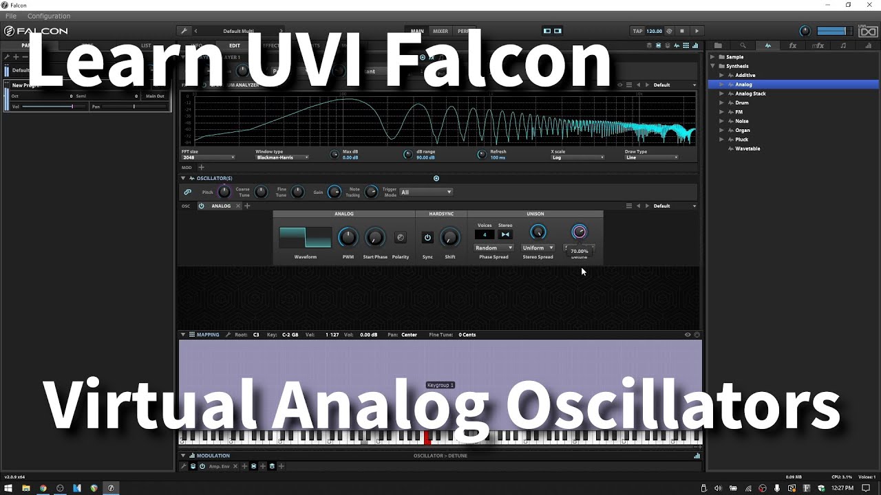 Learn UVI Falcon 2 | Virtual Analog Oscillators - In Depth - YouTube