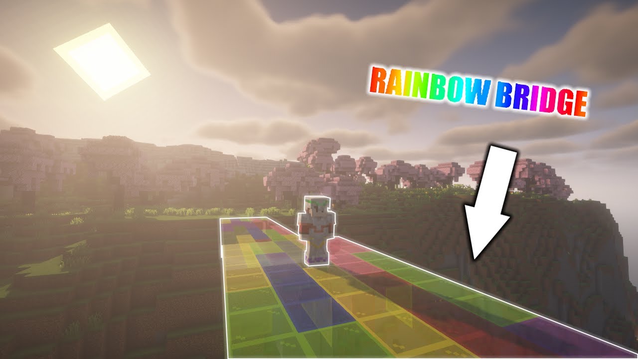 Creating an Enchanting Rainbow Bridge for My Minecraft Castle - YouTube