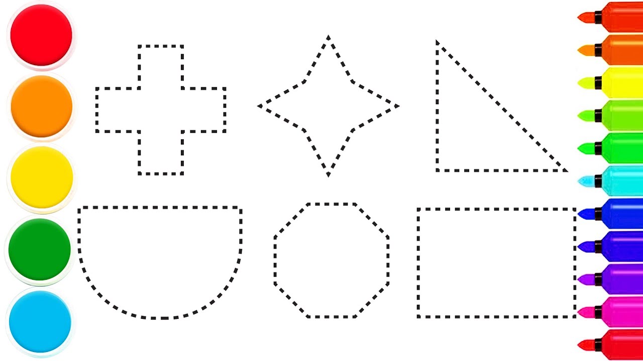How to draw simple 2d geometric shapes | step by step - YouTube