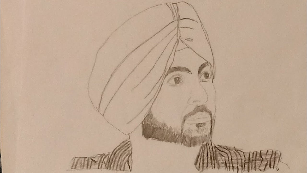 Diljit dosanjh sketch time lapse potrait - YouTube
