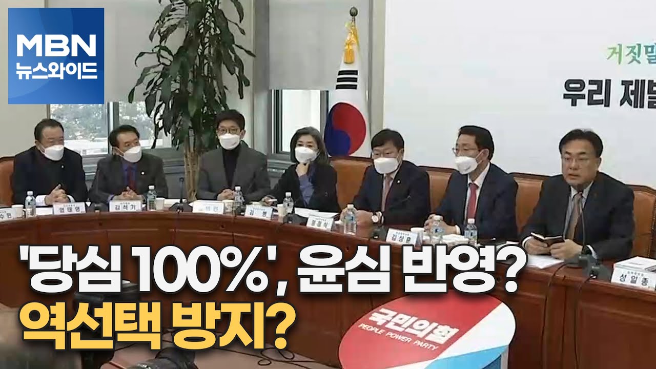 [MBN 뉴스와이드] '당심 100%', 윤심 반영? 역선택 방지? - YouTube