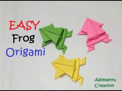 Origami Katak Mudah - YouTube