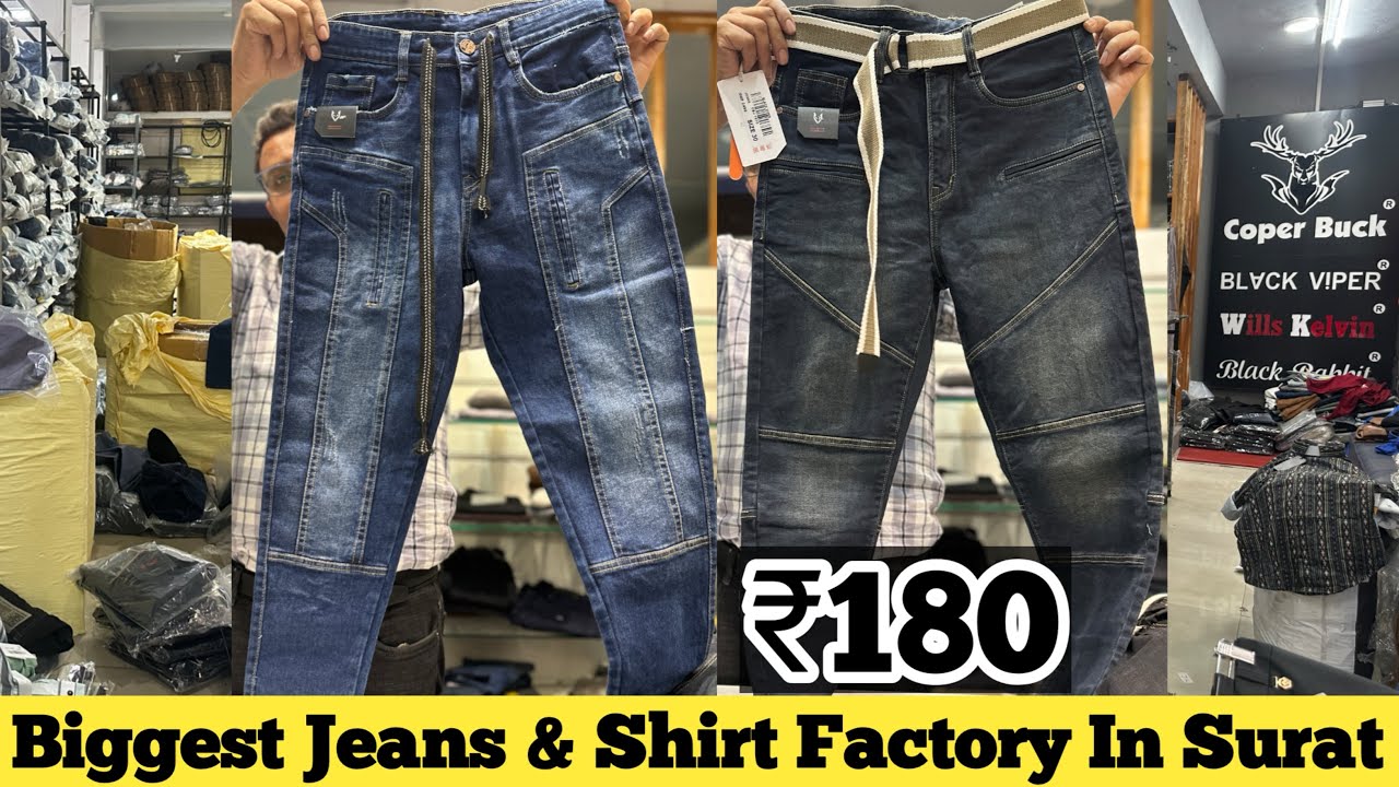 SURAT JEANS WHOLESALE MARKET / MENS JEANS & SHIRT MANUFACTURER IN SURAT ...
