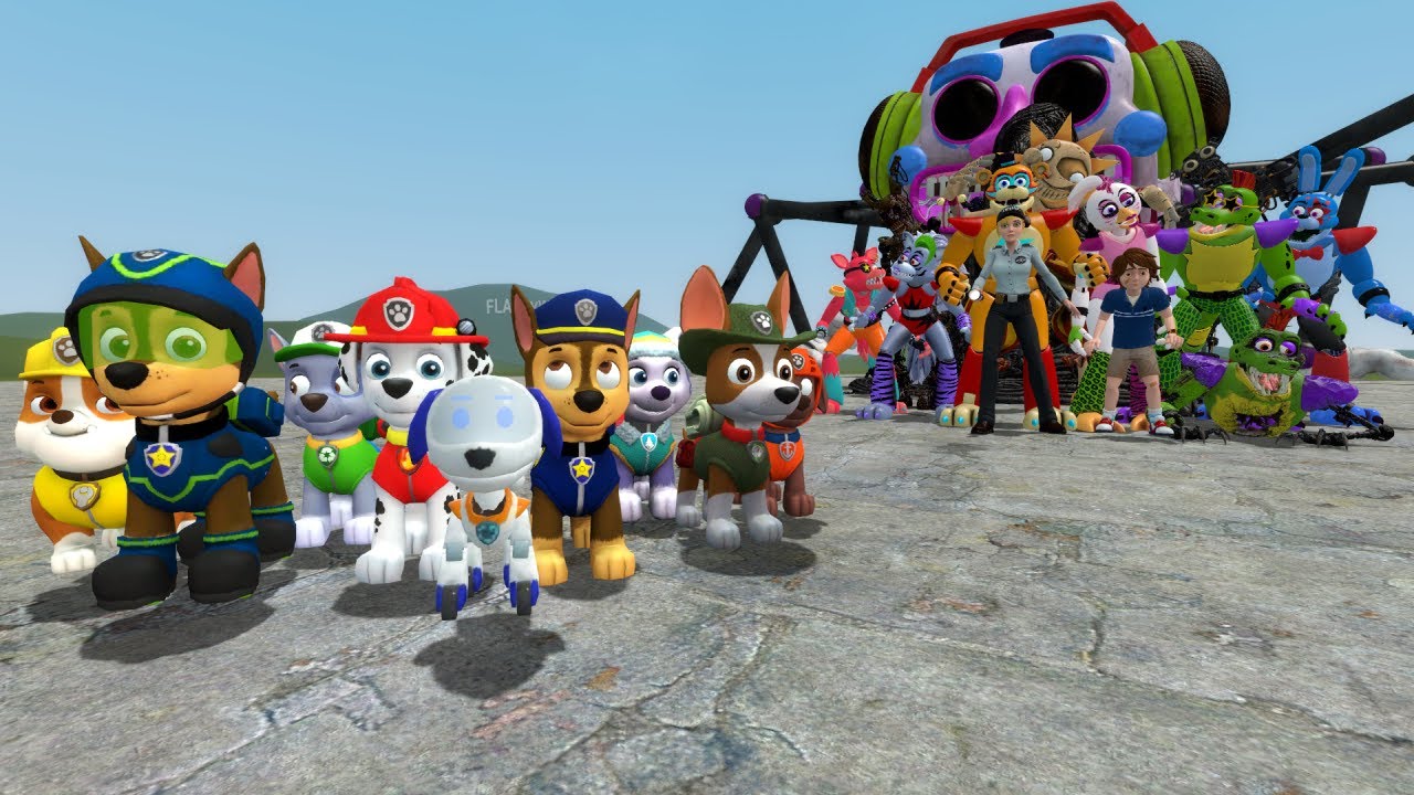 PAW PATROL VS FNAF SECURITY BREACH ANIMATRONICS in Garry's Mod! - YouTube