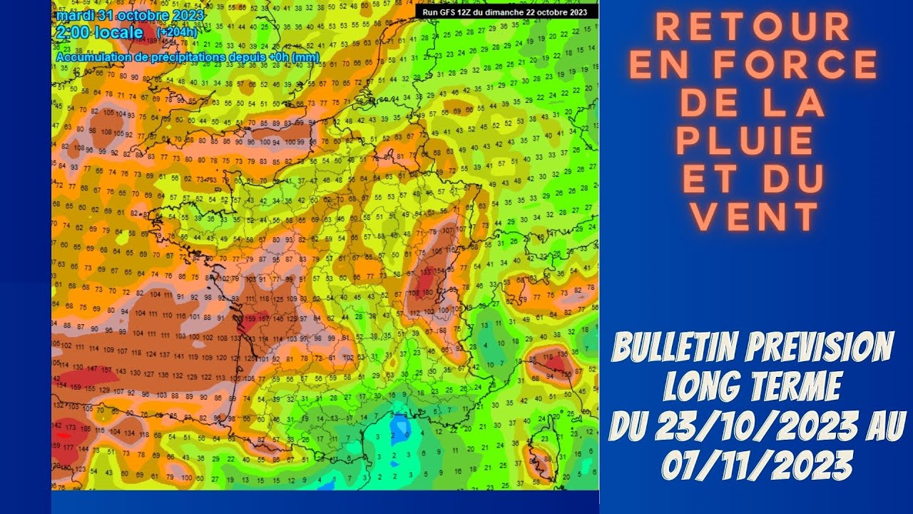 ATTENTION ! RETOUR EN FORCE DE LA PLUIE ET DU VENT MAIS QUAND ? ET OU ...