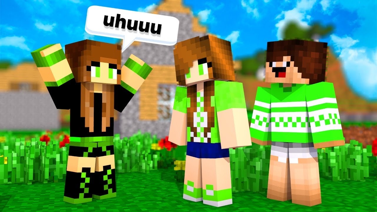 ENTREI NO MUNDO QUE TODOS GOSTAM DE VERDE NO MINECRAFT! - YouTube