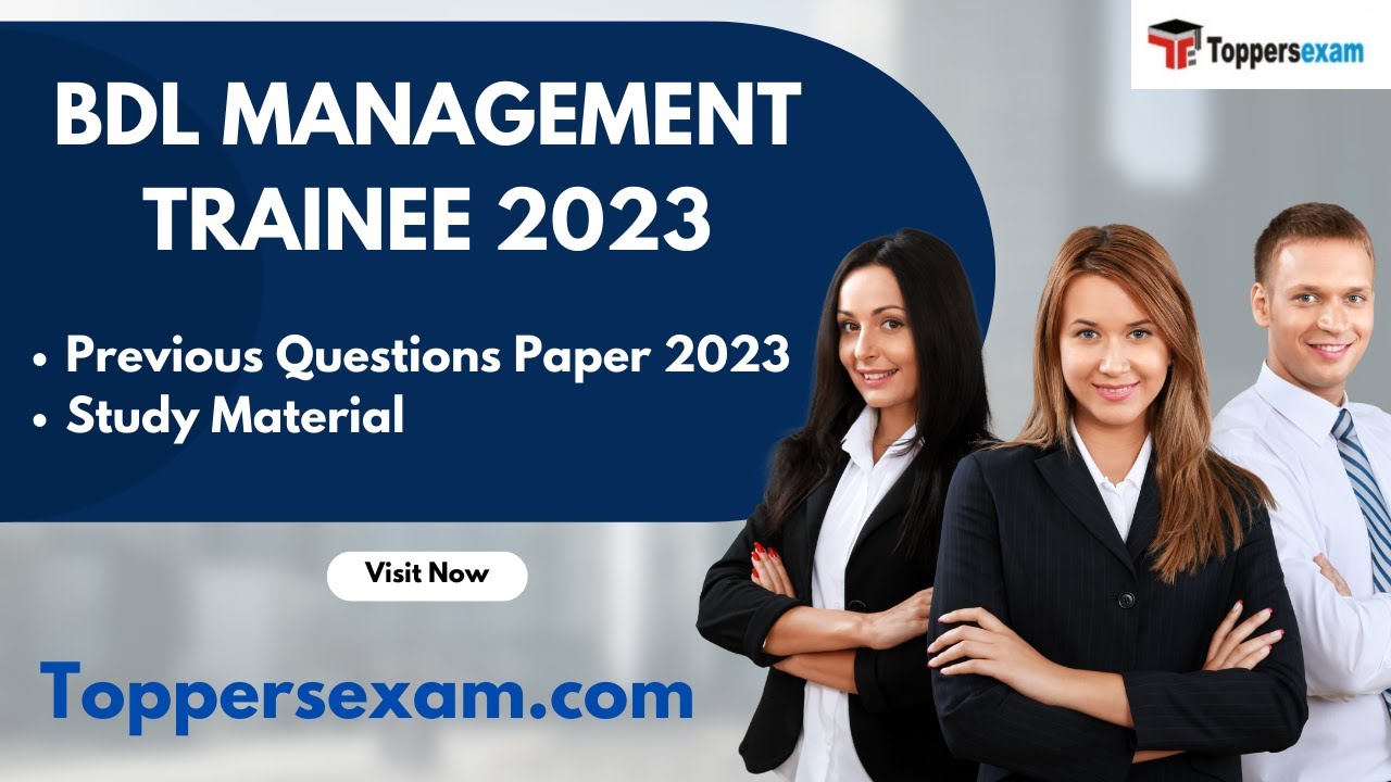 BDL MANAGEMENT TRAINEE Previous Questions Paper 2023, Salary, Syllabus ...