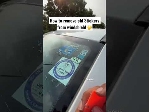 How to remove old Stickers from windshield 🤔 #shorts - YouTube