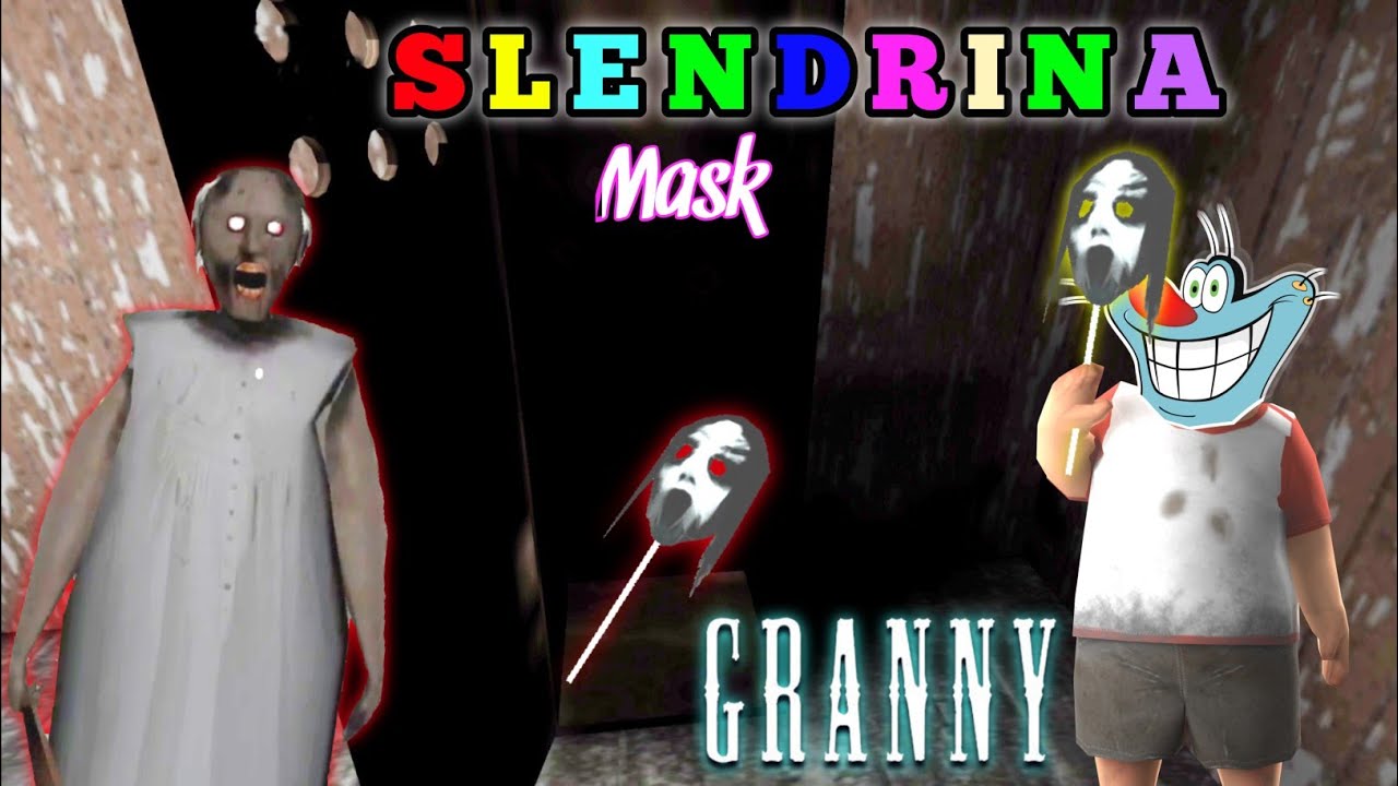 Slendrina Mask In Granny Horror Game With Oggy and Jack - YouTube