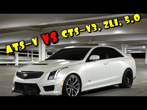 ATS-V vs CTS-V3, ZL1, 5.0 - YouTube