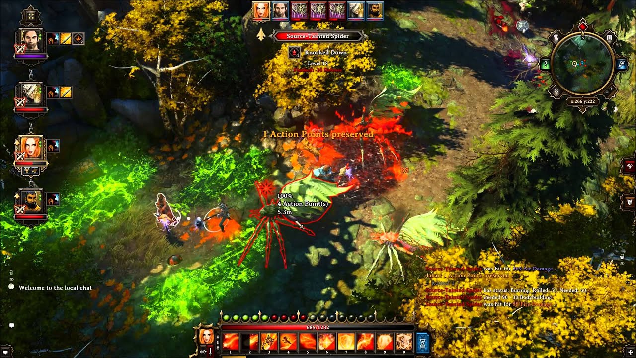 Divinity Original Sin - Phantom Forest - Source-Tainted Spider FIGHT ...