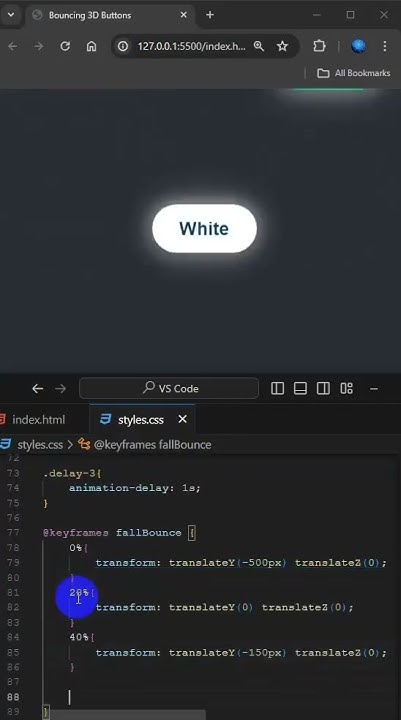 Bouncing 3d Buttons Using Html And Css Html Css Javascript Coding Shorts Youtube