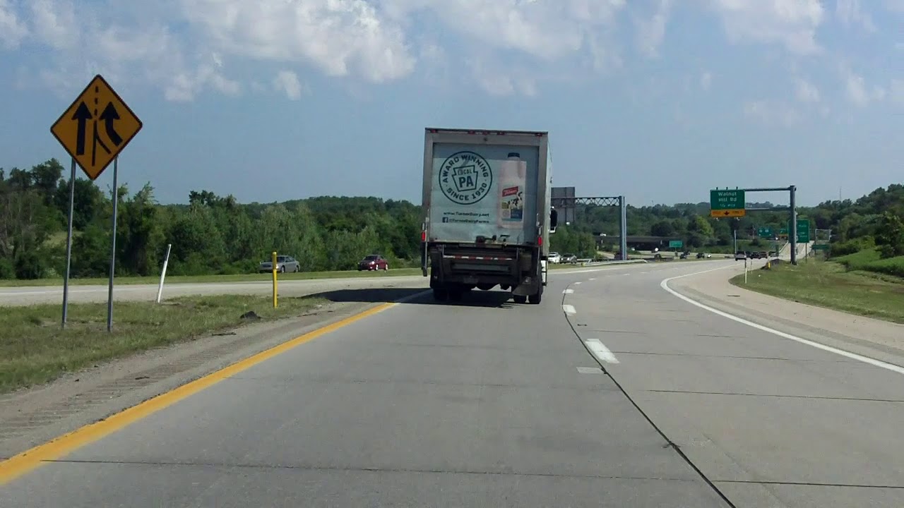 Mon-Fayette Expressway (PA Turnpike 43 Exits 8 to 15) northbound - YouTube