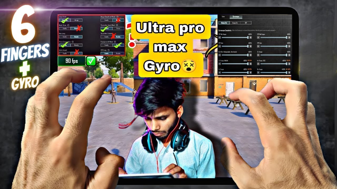 What happen if i increase full gyro max 😱 | 6 finger full gyro gameplay ...