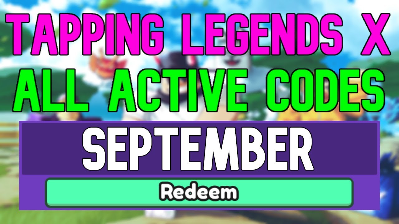 All New September 2022 Codes for ️Tapping Legends X ROBLOX WORKING ...