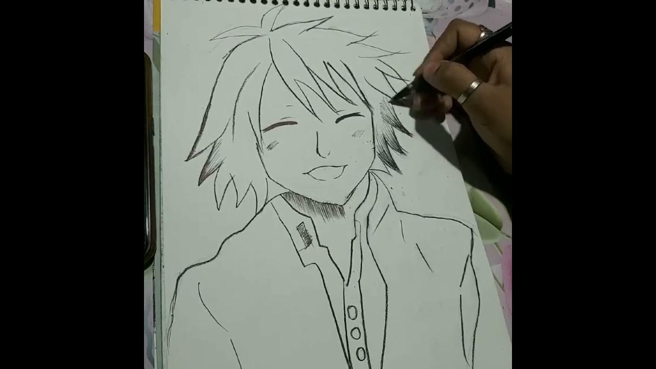 How to draw a realistic anime sketch step by step - YouTube