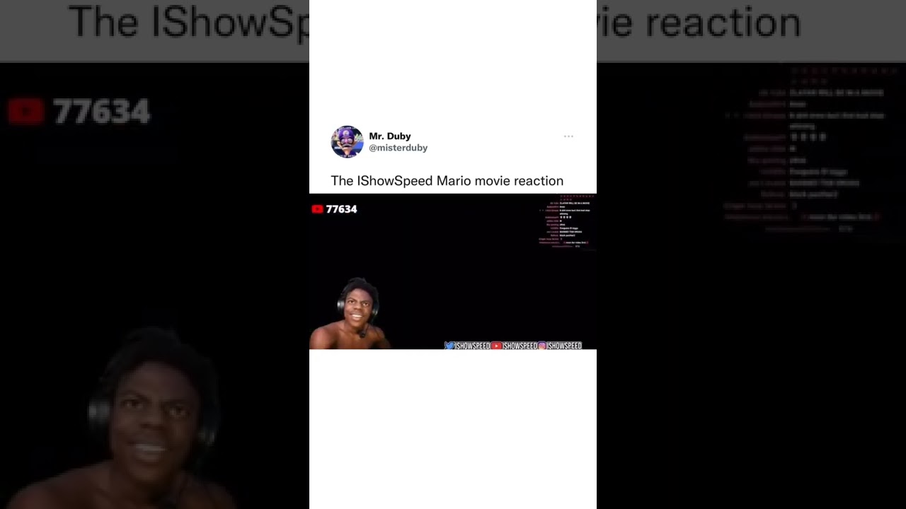 IShowSpeed reactions on Mario movie | reaction of Speed on Mario movie ...