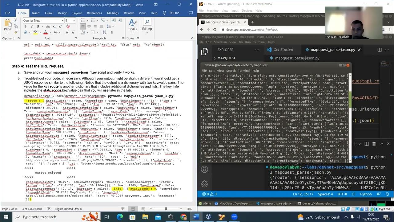 4.9.2 Lab - Integrate a REST API in a Python Application - YouTube